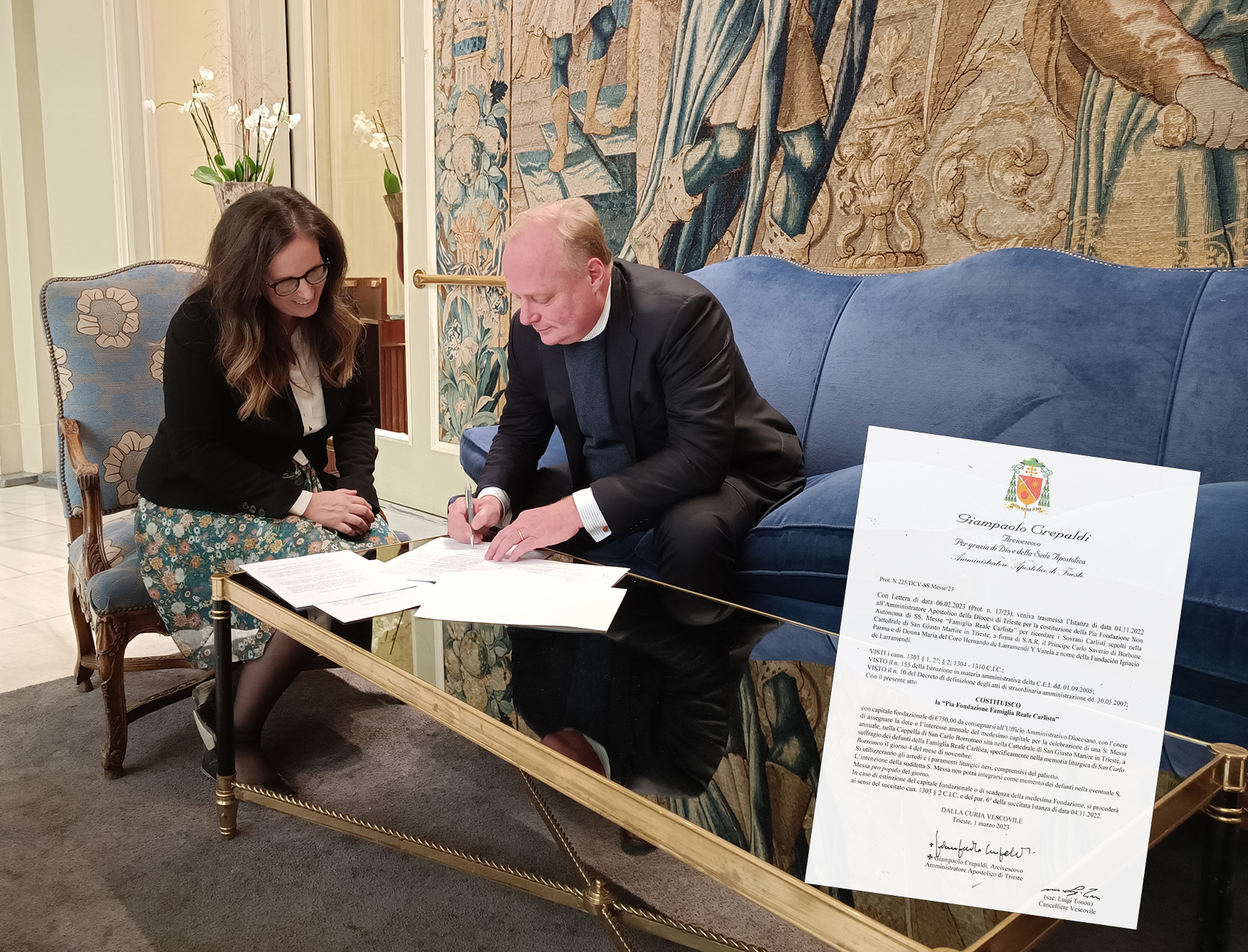 Pía Fundación Familia Real Carlista en Trieste - Don Carlos de Borbon